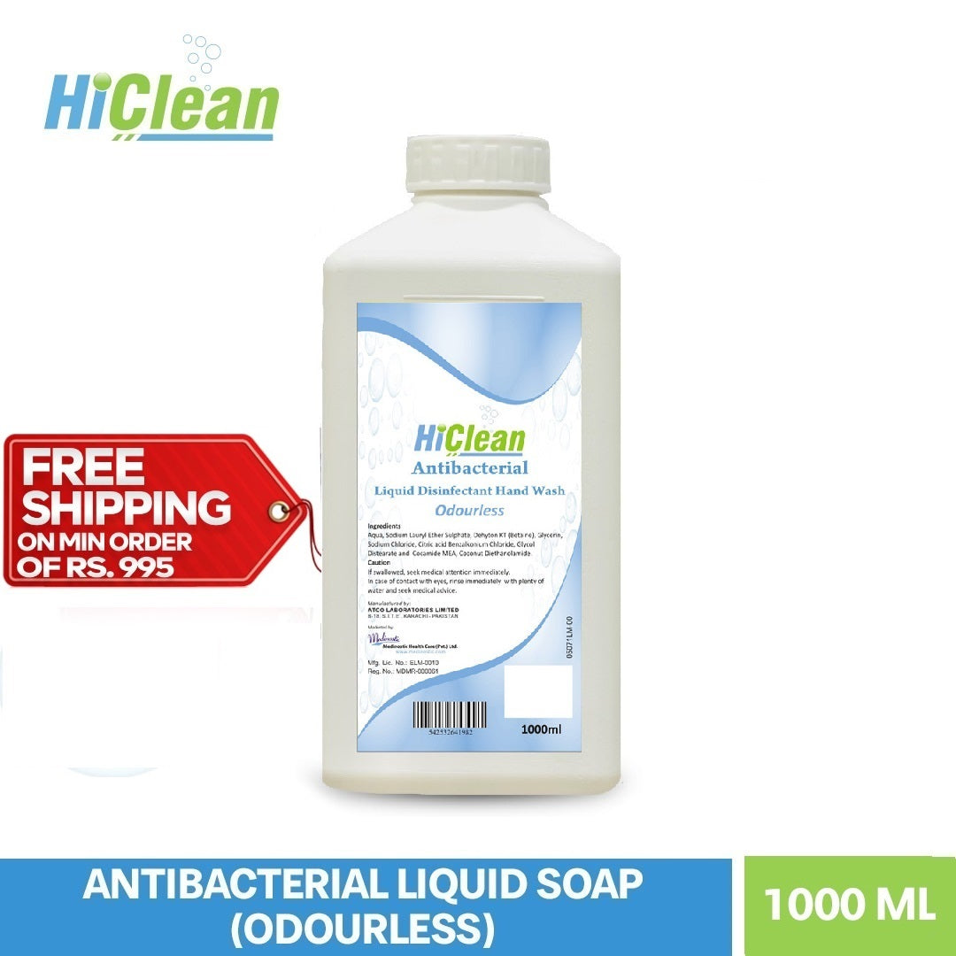 HiClean Antibacterial Liquid Soap - 1000ml (Odourless) Refill ...