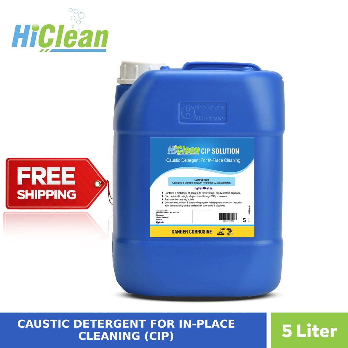 HiClean Caustic Detergent for In-Place Cleaning (CIP) Solution - 5 Lit ...