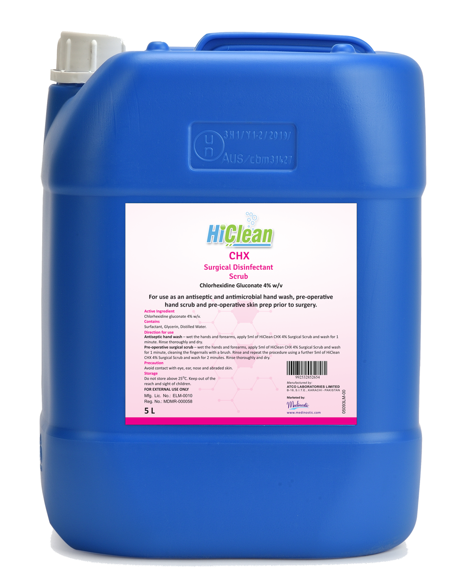 HiClean CHX Surgical Disinfectant Scrub - 5 Liters – Medinostic Healthcare