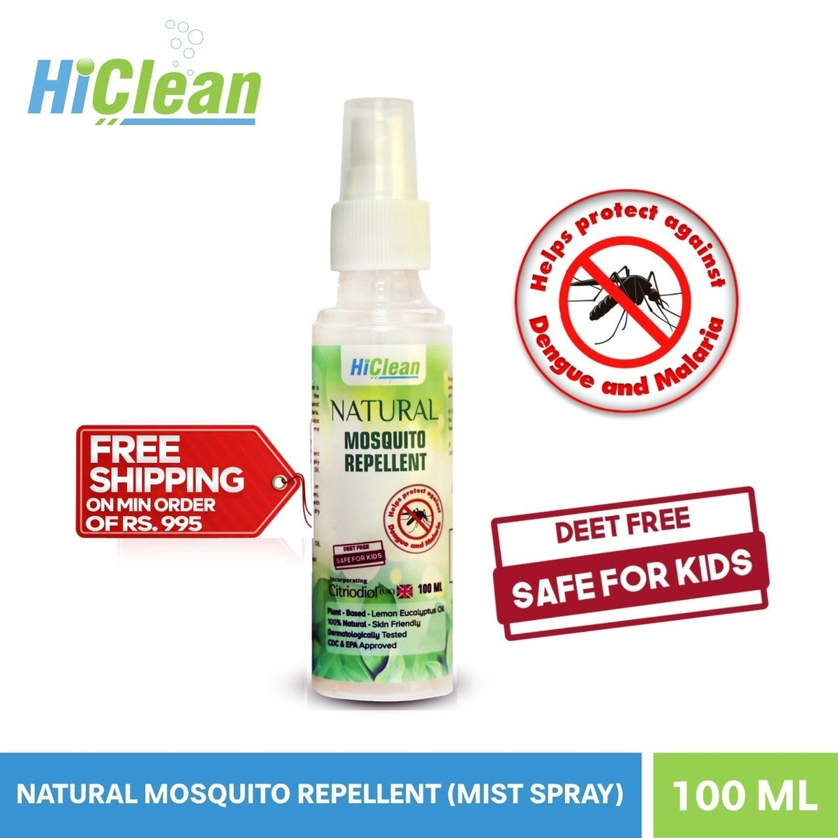 HiClean Natural Mosquito Repellent - Mist Spray – Medinostic Healthcare