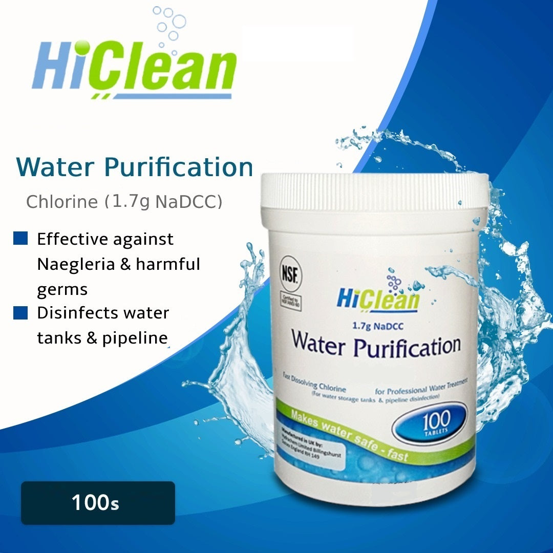 HiClean Water Purification Chlorine (1.7g NaDCC) - 100s – Medinostic ...