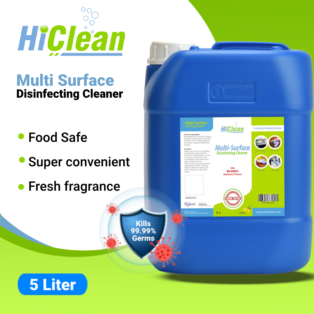 HiClean Multi Surface Disinfecting Cleaner - 5 Liter – Medinostic ...