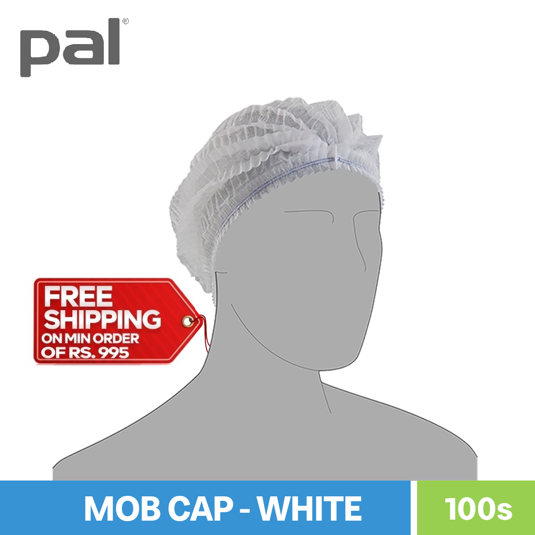 Pal Mob Cap - White - 100s – Medinostic Healthcare