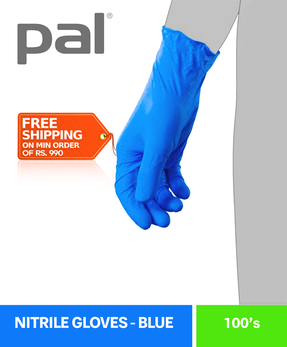 Pal Nitrile Disposable Gloves (Powder Free) - Blue – Medinostic Healthcare