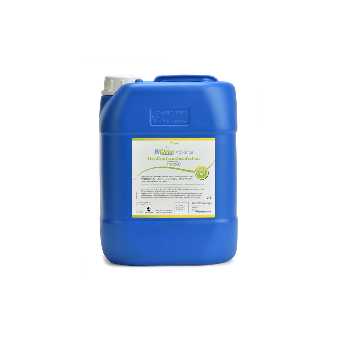 HiClean Advance Surface Disinfectant (Lemon) - 5 Liter – Medinostic ...