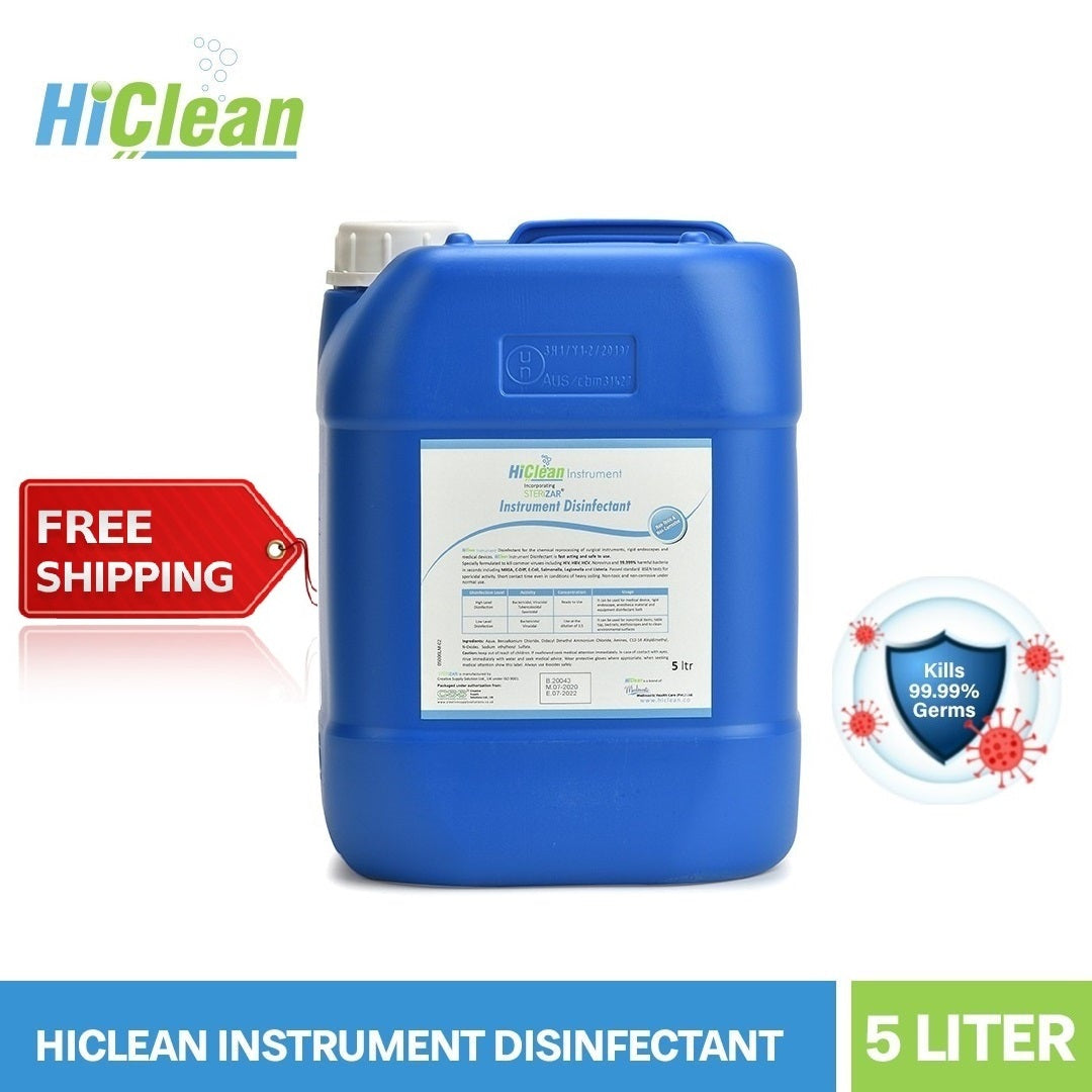 HiClean Instrument Disinfectant (Concentrated) - 5 Liter – Medinostic ...