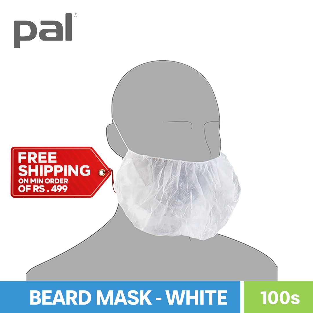 Pal Beard Mask - White - 100s – Medinostic Healthcare
